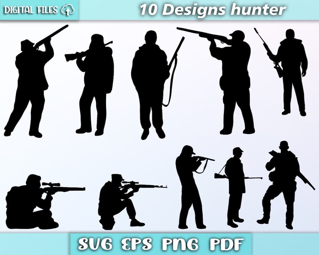 Hunter Svg/ Hunter Silhoutte/ Hunting Svg/ Hunting Silhouette Svg/ Eps ...