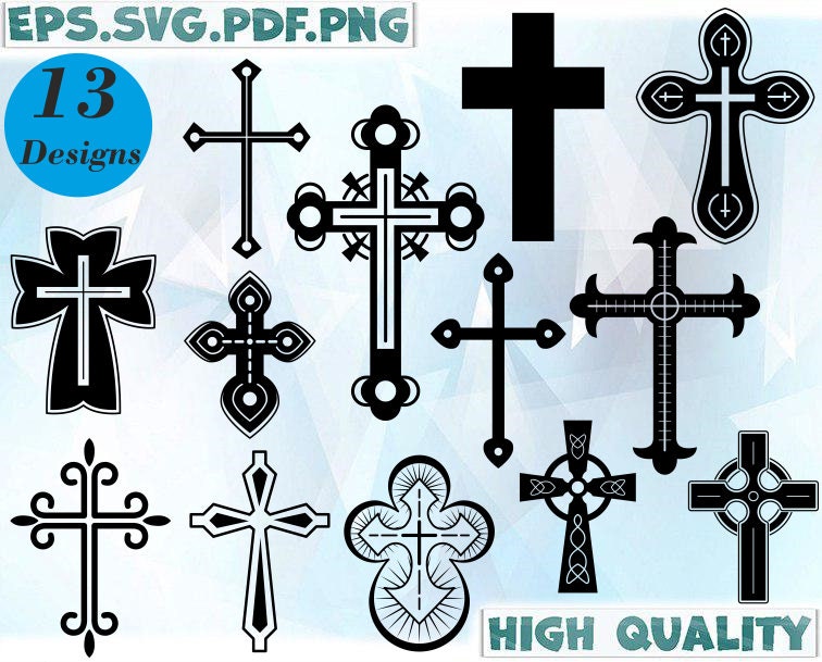 Cross SVG Cross silhouette Crosses svg Cross clipart | Etsy