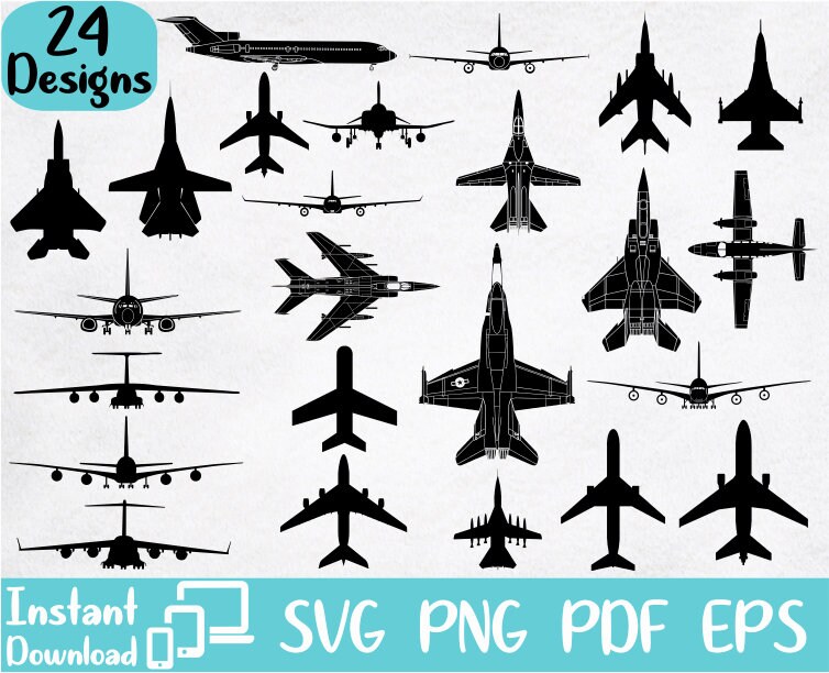 Airplane Bundle SVG War Plane Svg Airplane Clipart Airplane - Etsy UK