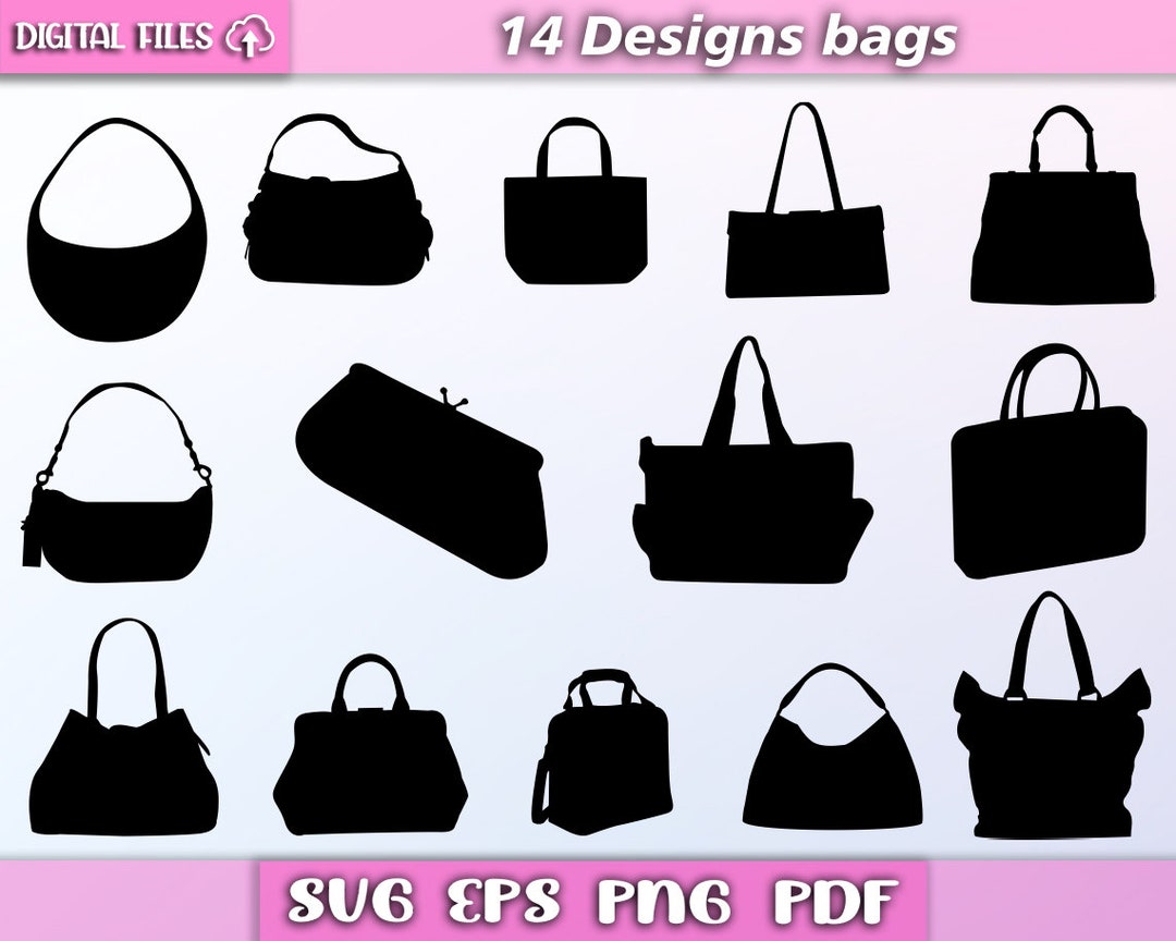 Bags Svg/ Woman Bags Svg/ Bags, Silhouette Bag/ Eps/svg/pdf/png/ Bags ...
