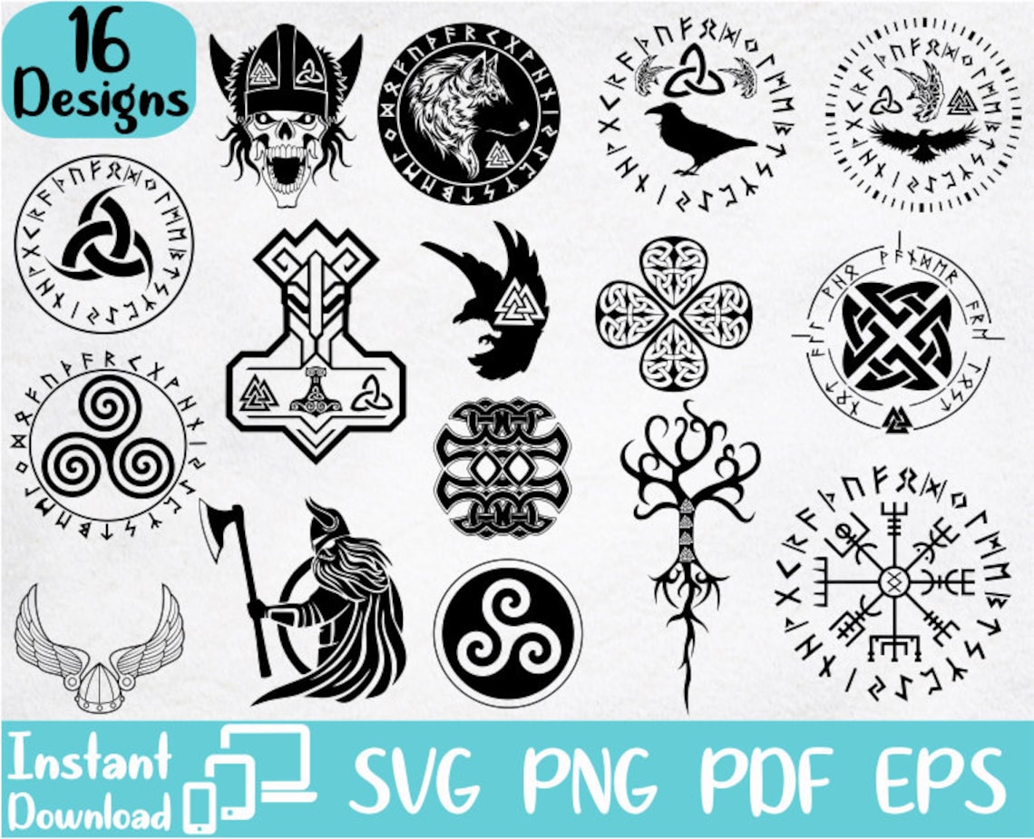 Rune Viking SVG Scandinavian Rune Vector Circle Rune Svg - Etsy