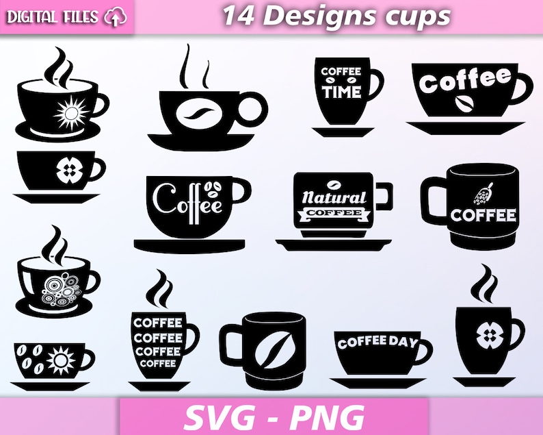 Coffee Cup Svg/ Cups Svg/ Cup Vector Svg/ Eps/pdf/png/svg/ Coffee Cups ...
