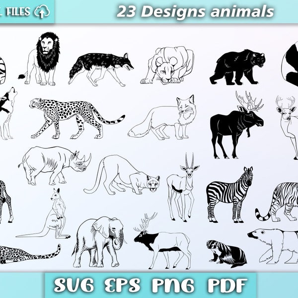 Jungle Animals Svg - Etsy