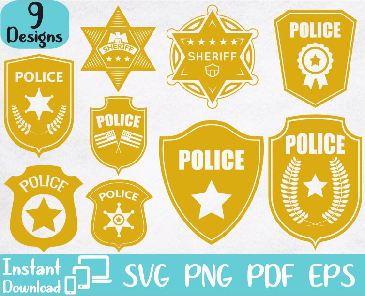 Badges Svg Police Badges Svg Police Svg Police Badge | Etsy