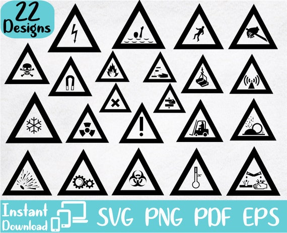 Warning Signs Svg Road Signs Svg Signs Bundle Signs | Etsy