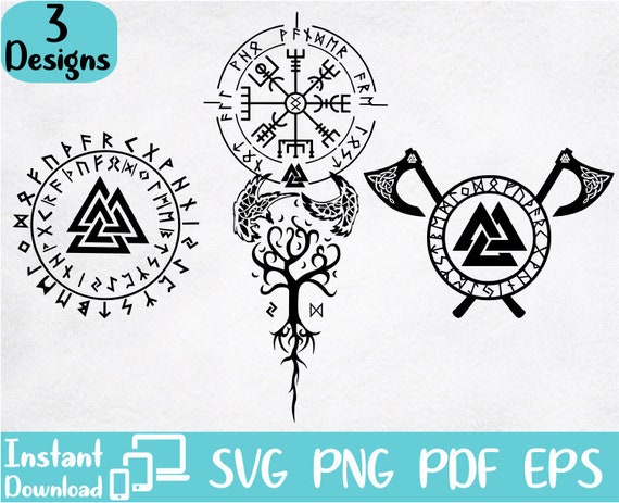 Circle Rune Svg Viking Symbols Svg Scandinavian Rune Viking | Etsy