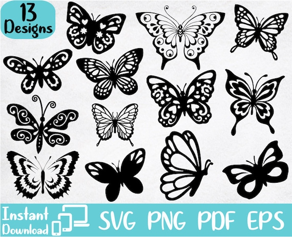 Butterfly SVG Butterfly Bundle Buttefly | Etsy