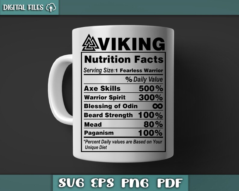 Viking Nutrition Facts Svg/ Nutriton Facts Vector/ Viking Svg/ - Etsy