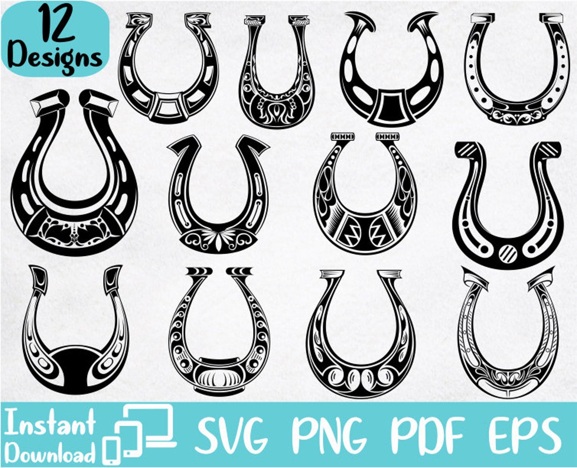 Horseshoe SVG Horseshoe Vector Horseshoes Clipart | Etsy