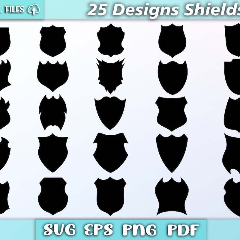 Shield Outline Svg - Etsy