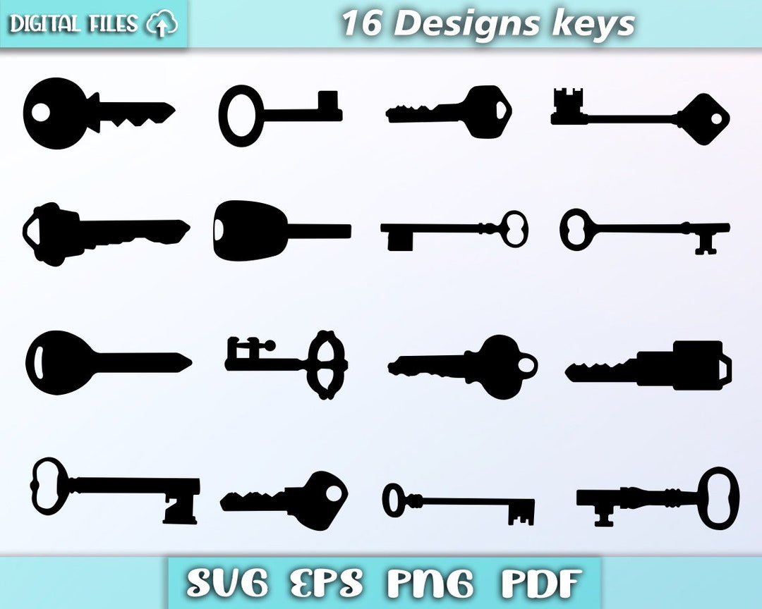 Bundle de clés svg/ clés svg/ clé svg/ eps/pdf/png/svg/ maison clé svg ...