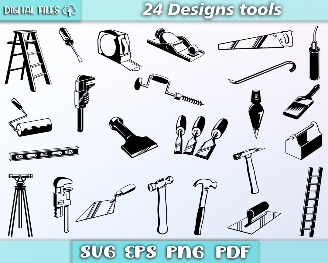 Worker Tools Bundle/ Svg Tools/ Worker Tools Vector/ Work Tools/ Svg ...