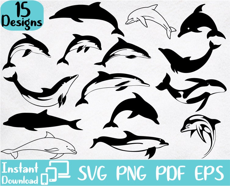 Dolphin Bundle Svg Dolphin Svg Dolphin Vector Svg Cut - Etsy