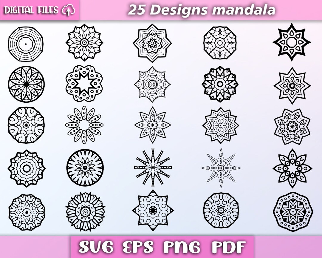 Mandala Svg/ Mandala Bundle Svg/ Mandala Clipart/ Eps/pdf/png/svg ...