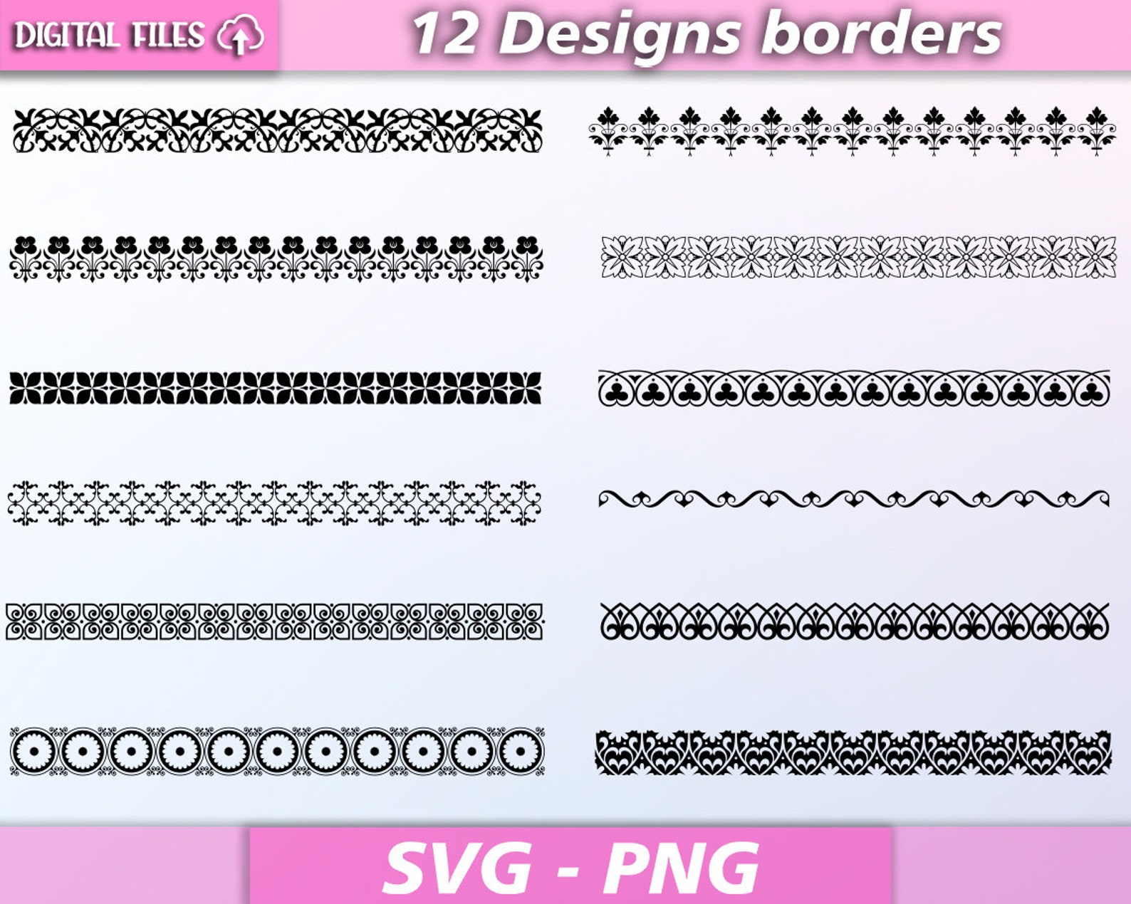 Decorative Borders Svg, Borders Bundle, Borders Lines Svg,home ...