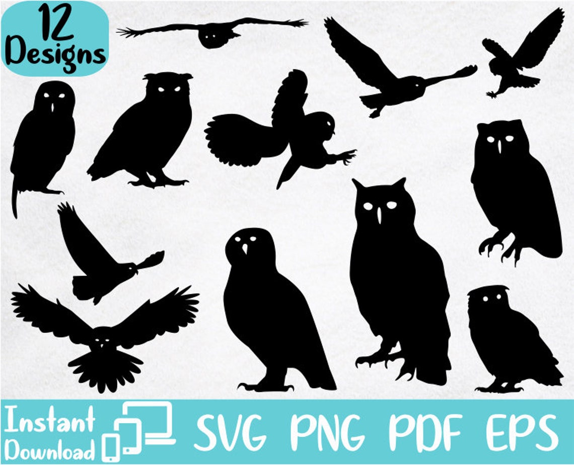Owl Svg Owl Clipart Bird Owl Svg Bird Svgepspdfpngsvg | Etsy