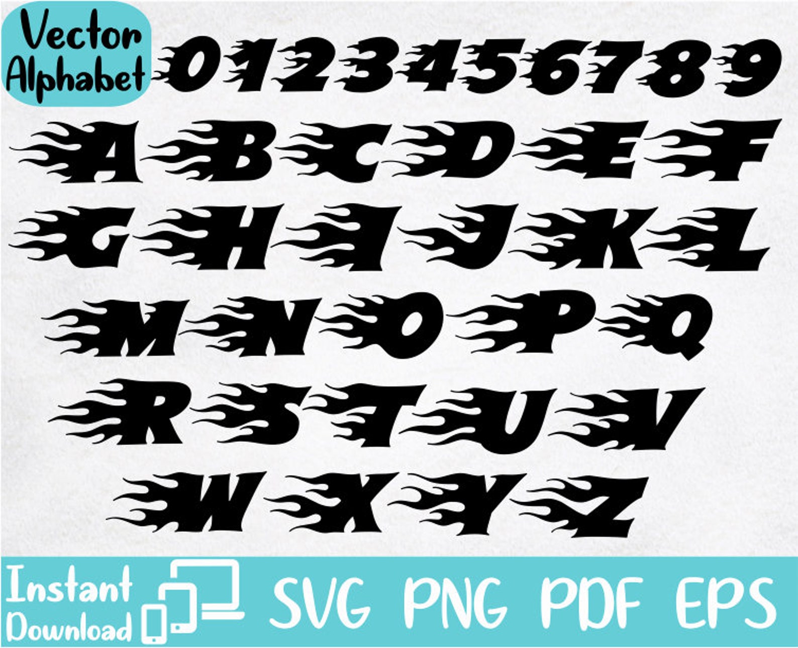Fire Alphabet SVG Fire Font Vector Flame Font Svg Fire Font - Etsy UK