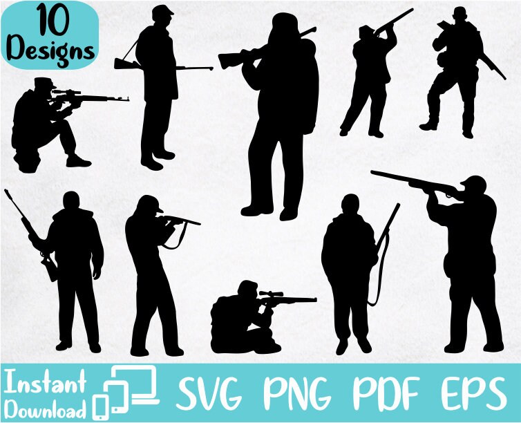 Hunter Svg Hunter Silhoutte Hunting Svg Hunting Silhouette | Etsy