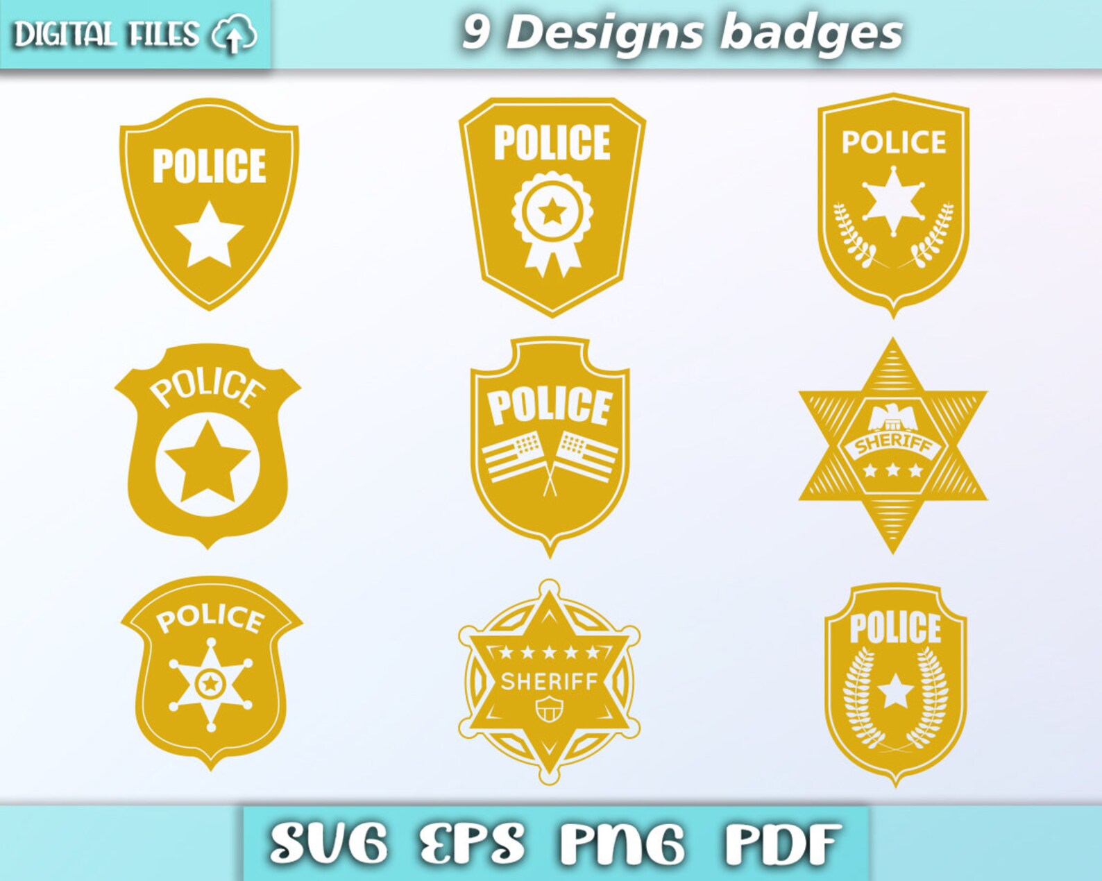 Badges Svg/ Police Badges Svg/ Police Svg/ Police Badge/ Policeman ...