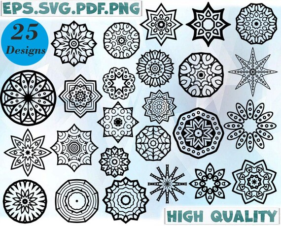 Mandala SVG Mandala Bundle svg Mandala epspdfpngsvg | Etsy