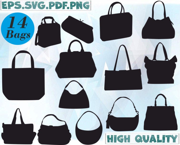 Bags SVG Women bags svg Bags Silhouette | Etsy