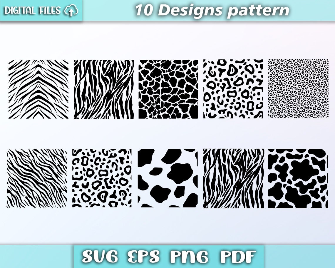 Animal Pattern SVG, Vector Pattern, Leopard Print Svg, Tiger Print Svg ...
