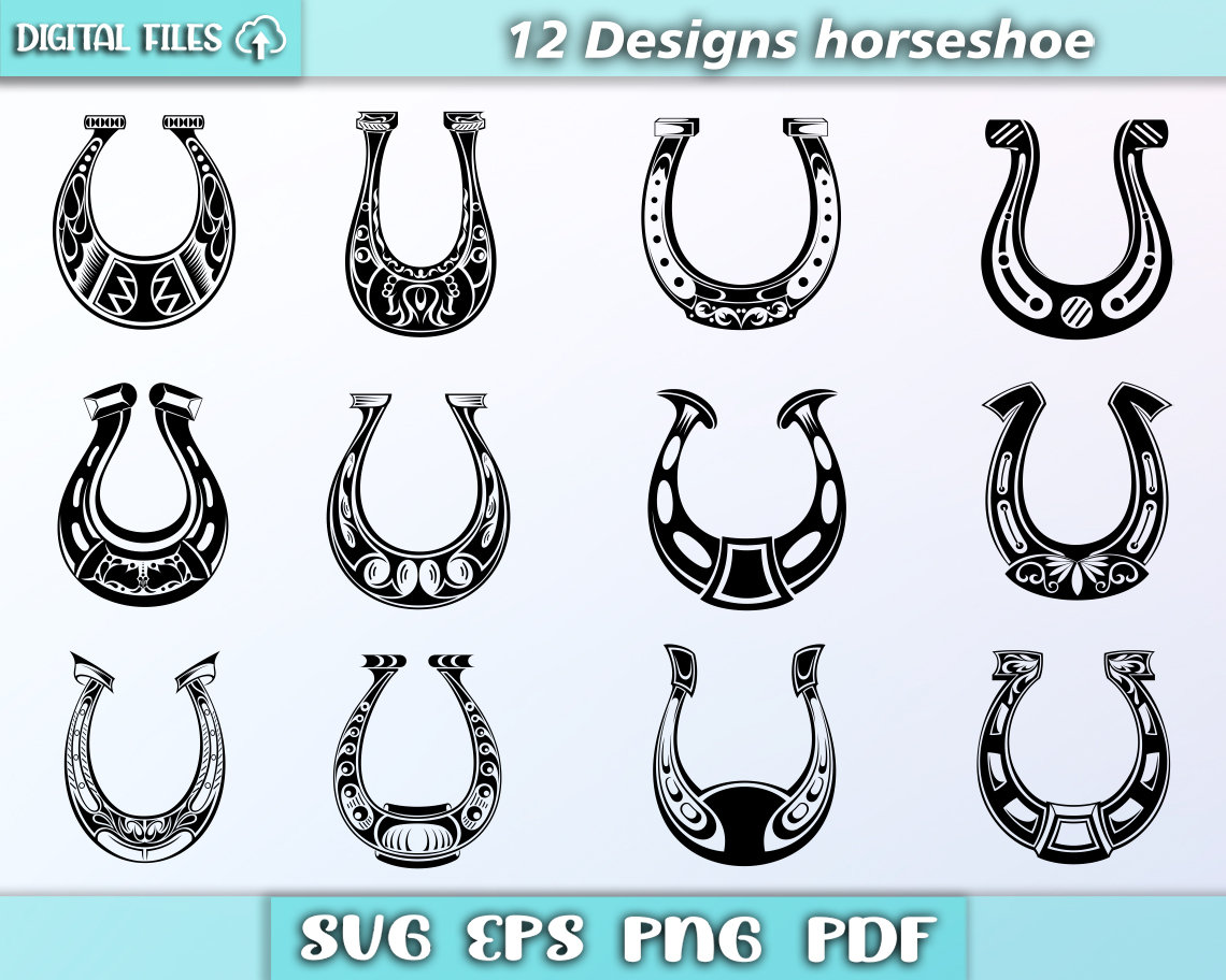 Horseshoe Svg/ Horseshoe Vector/ Horseshoes Clipart/ Eps/pdf/png/svg ...