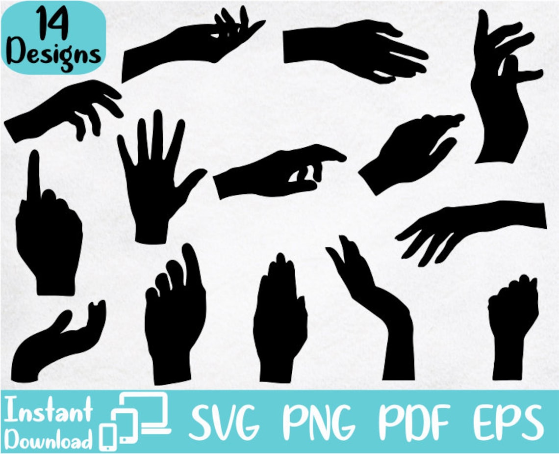 Hands SVG Hands Silhouette Vector Hands Hand Svg - Etsy