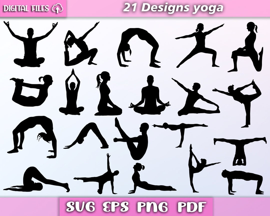 Yoga Svg/ Meditation Svg/ Yoga Bundle Svg/ Yoga Poses Svg/ Yoga Clipart ...