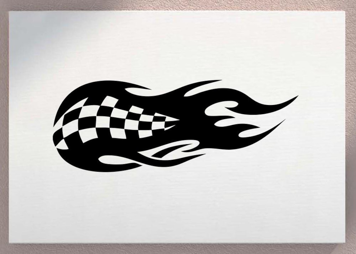 Racing Flames Svg/ Racing Flame Vector/ Car Stiker Svg/ Silhouette Cut ...