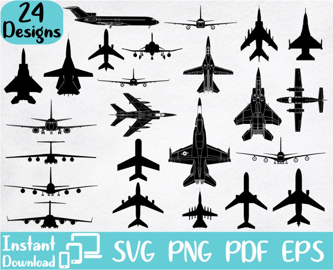 Airplane Bundle SVG War Plane Svg Airplane Clipart Airplane - Etsy UK