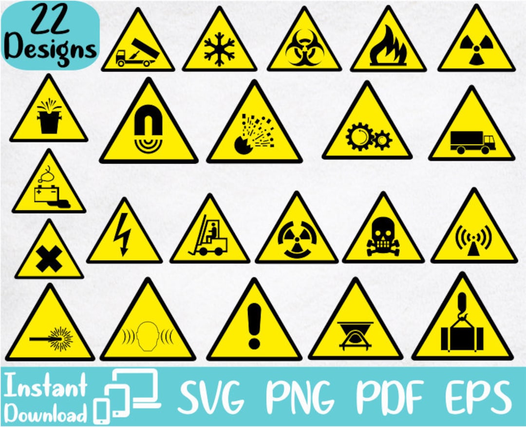Warning Signs SVG Danger Signs Svg Danger Svg Biohazard - Etsy