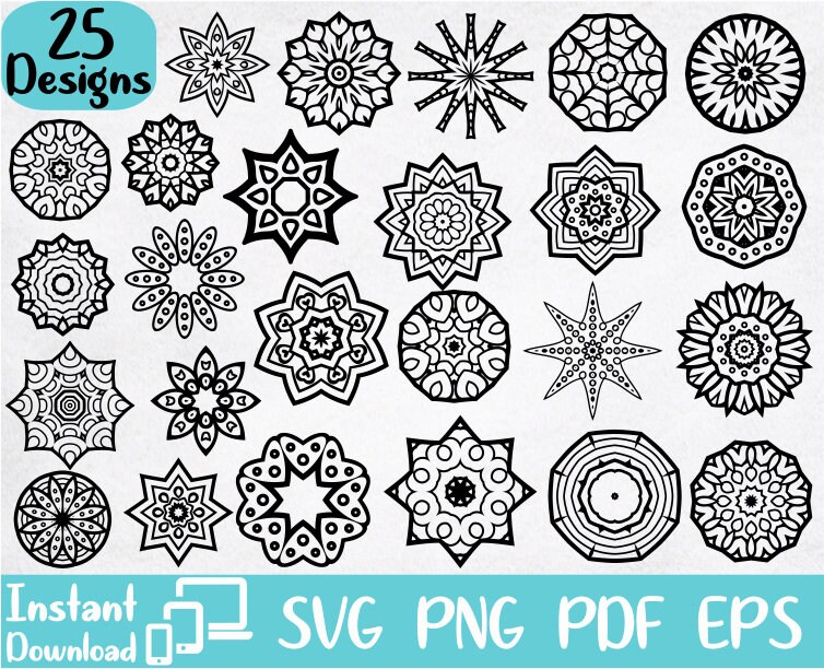 Mandala SVG Mandala Bundle Svg Mandala Epspdfpngsvg - Etsy