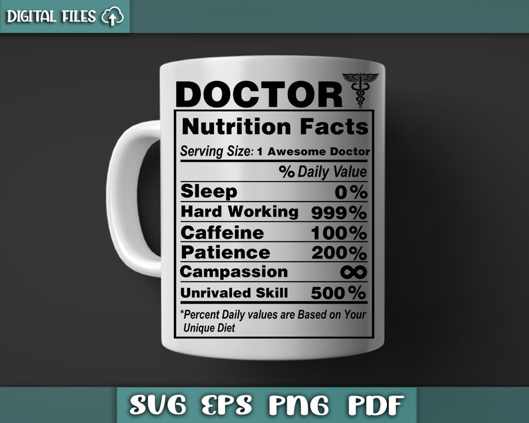 Nutrition Facts Doctor Svg/ Nutrition Facts Vector/ Doctor - Etsy