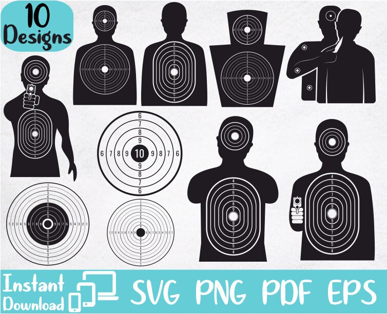 Target Bundle Svg Shooting Svg Shooting Target Vector - Etsy