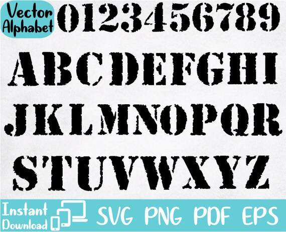 Distressed Alphabet SVG Distressed Stencil Font Svg Vector - Etsy Ireland