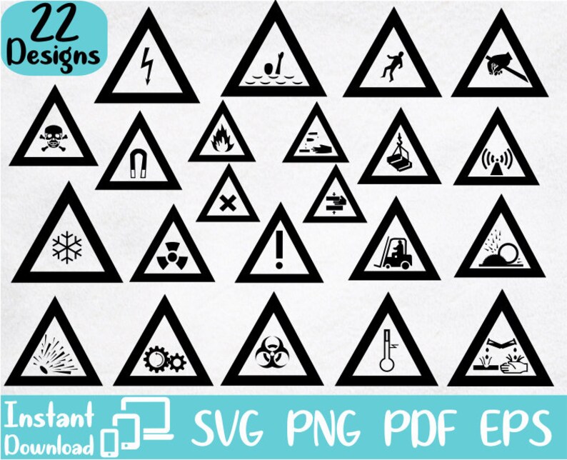 Warning Signs Svg Road Signs Svg Signs Bundle Signs | Etsy