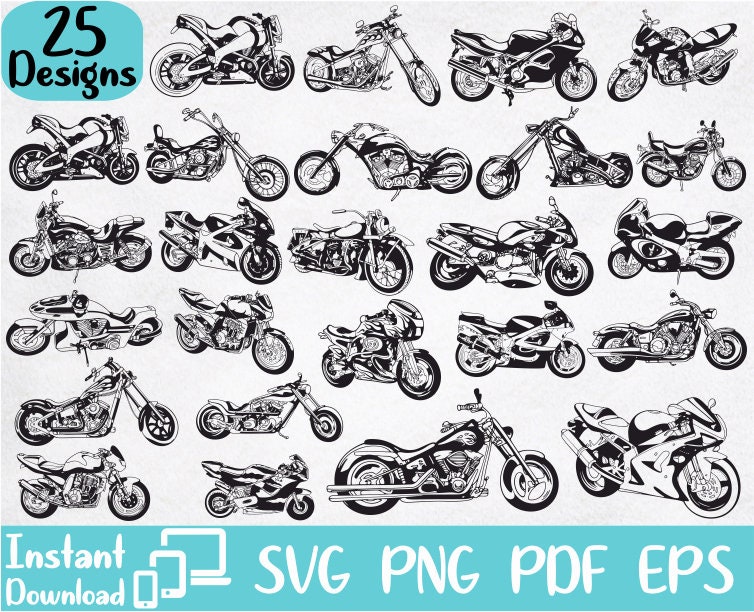 Motorcycles Bundle SVG Motorcycle Svg Motorcycles - Etsy Canada