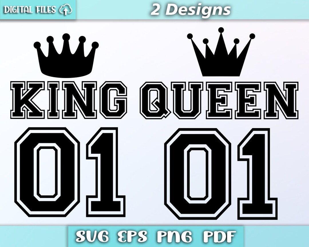 King svg/ queen svg/ vector files/ queen and king svg/ queen svg/ eps ...