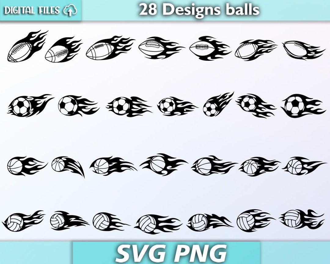 Balls Bundle Svg/ Ball Svg/ Football Ball Svg/ Balls Silhouette/ Ball ...