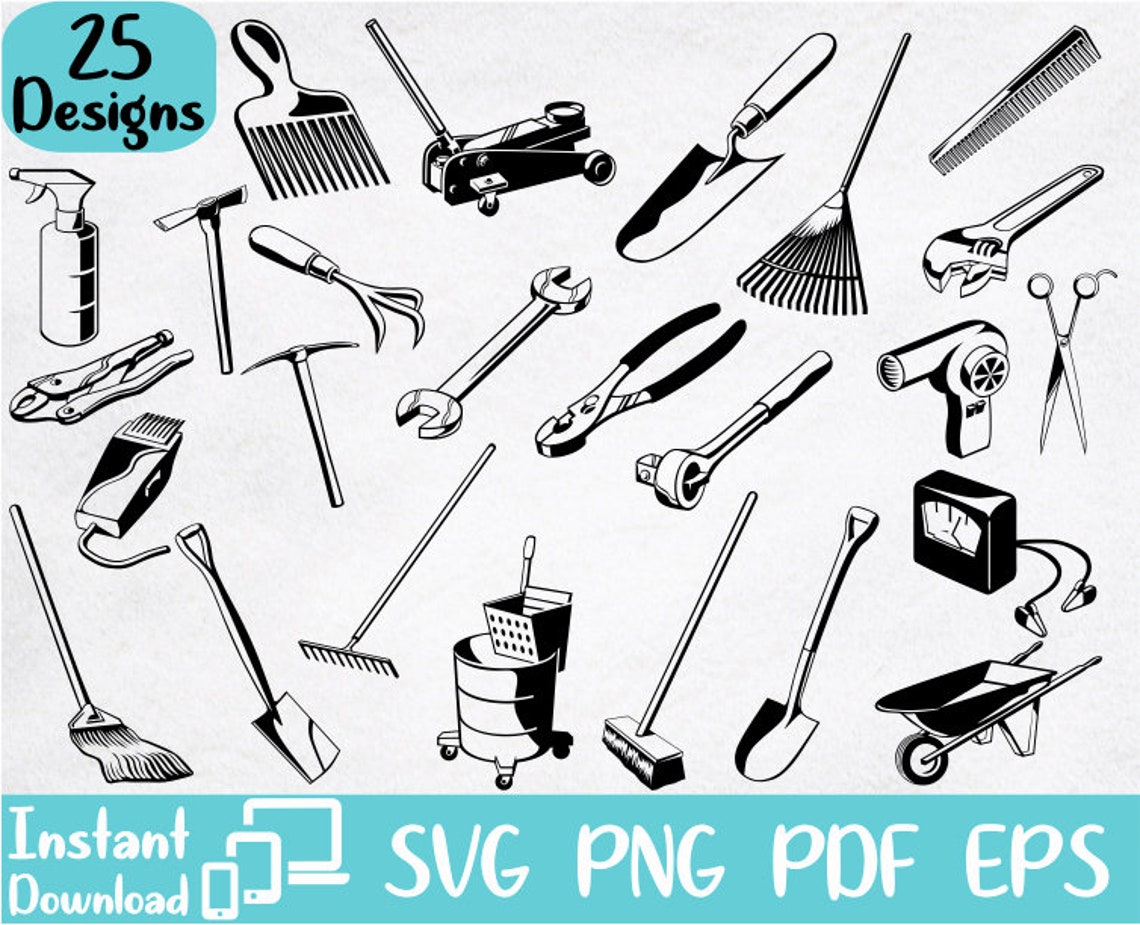 Worker Tools Set SVG Tools Svg Dad Tools Svg Tools Bundle - Etsy