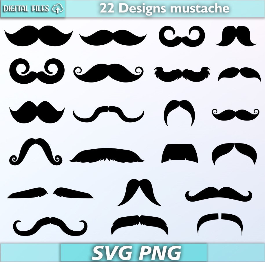 Mustache Bundle Svg/ Mustaches Svg/ Mustache Svg/ Mustache Silhouette ...