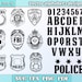 Police Alphabet Svg/ Bundle Svg/ Police Font/ Police Badges Svg/ Badges ...