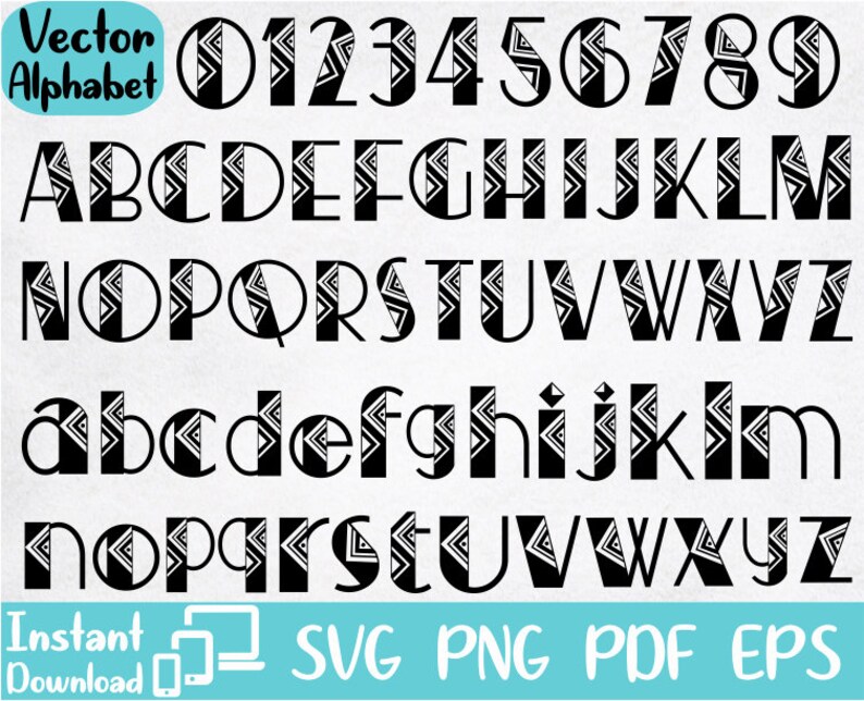 African Alphabet SVG African Font Vector Svg Cut Files - Etsy Singapore