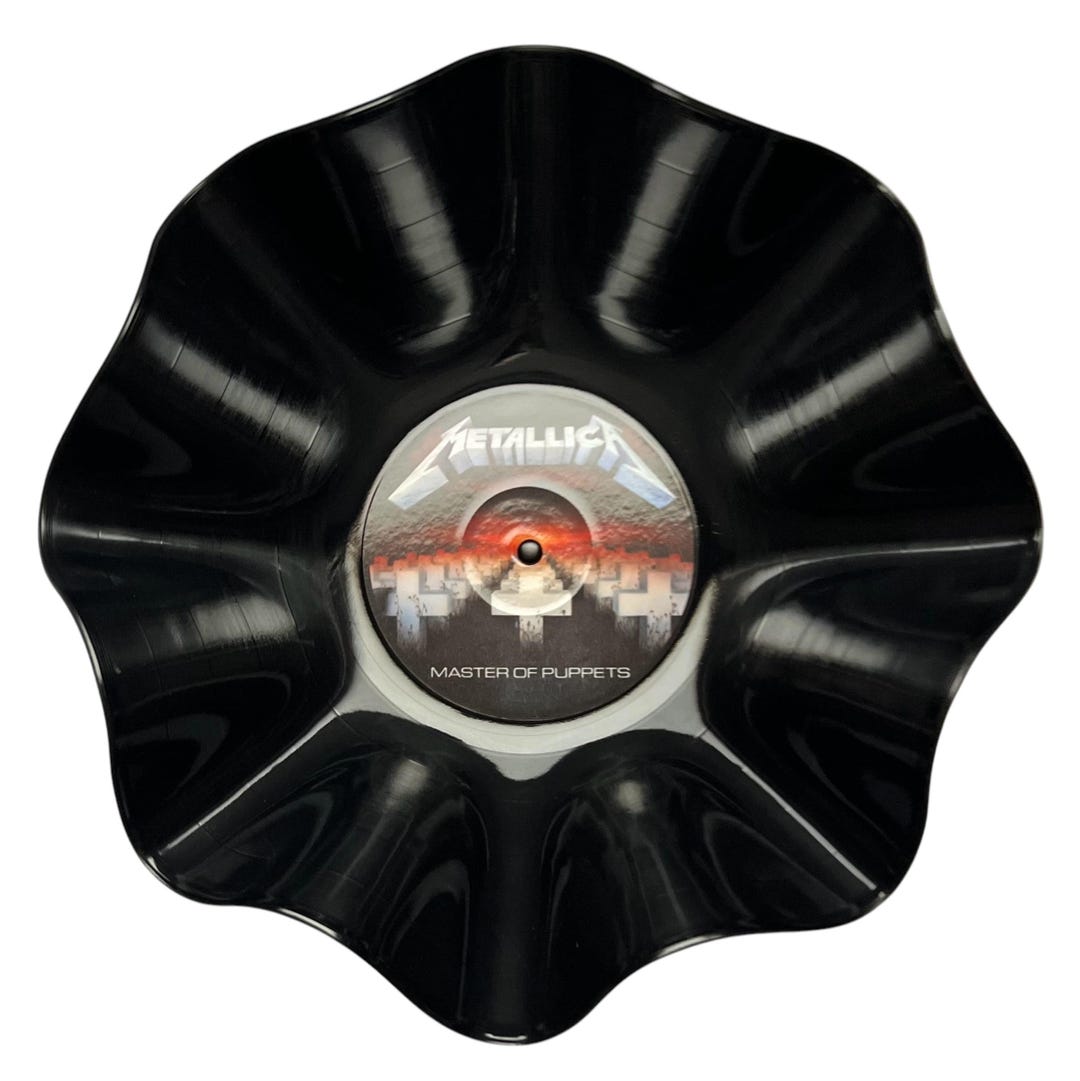 Metallica - Master of Puppets Record Bowl [BLACK 12" Vinyl] - Etsy