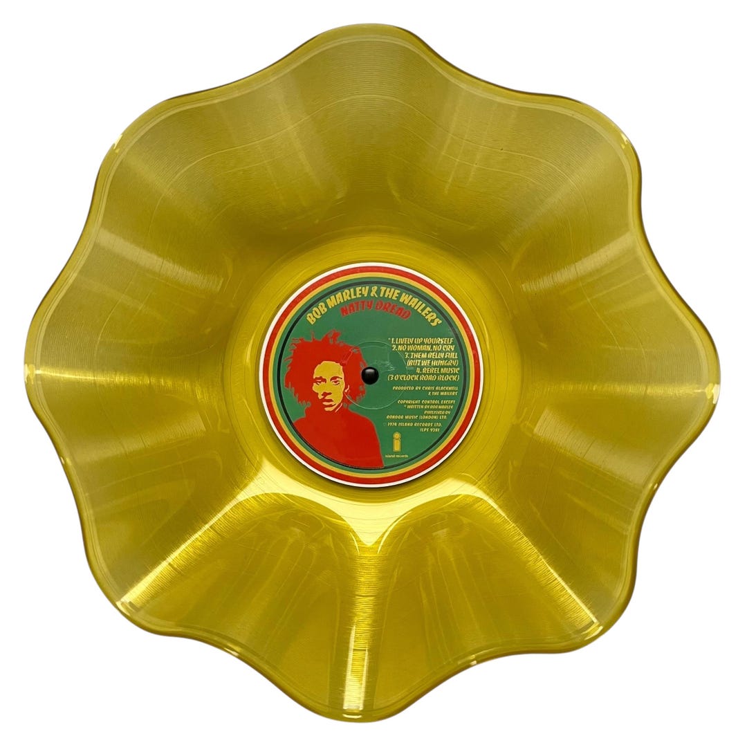 Bob Marley & the Wailers - Natty Dread Record Bowl [TRANSLUCENT YELLOW ...