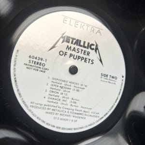 Metallica Master of Puppets Record Bowl BLACK 12 VINYL Retro Record ...