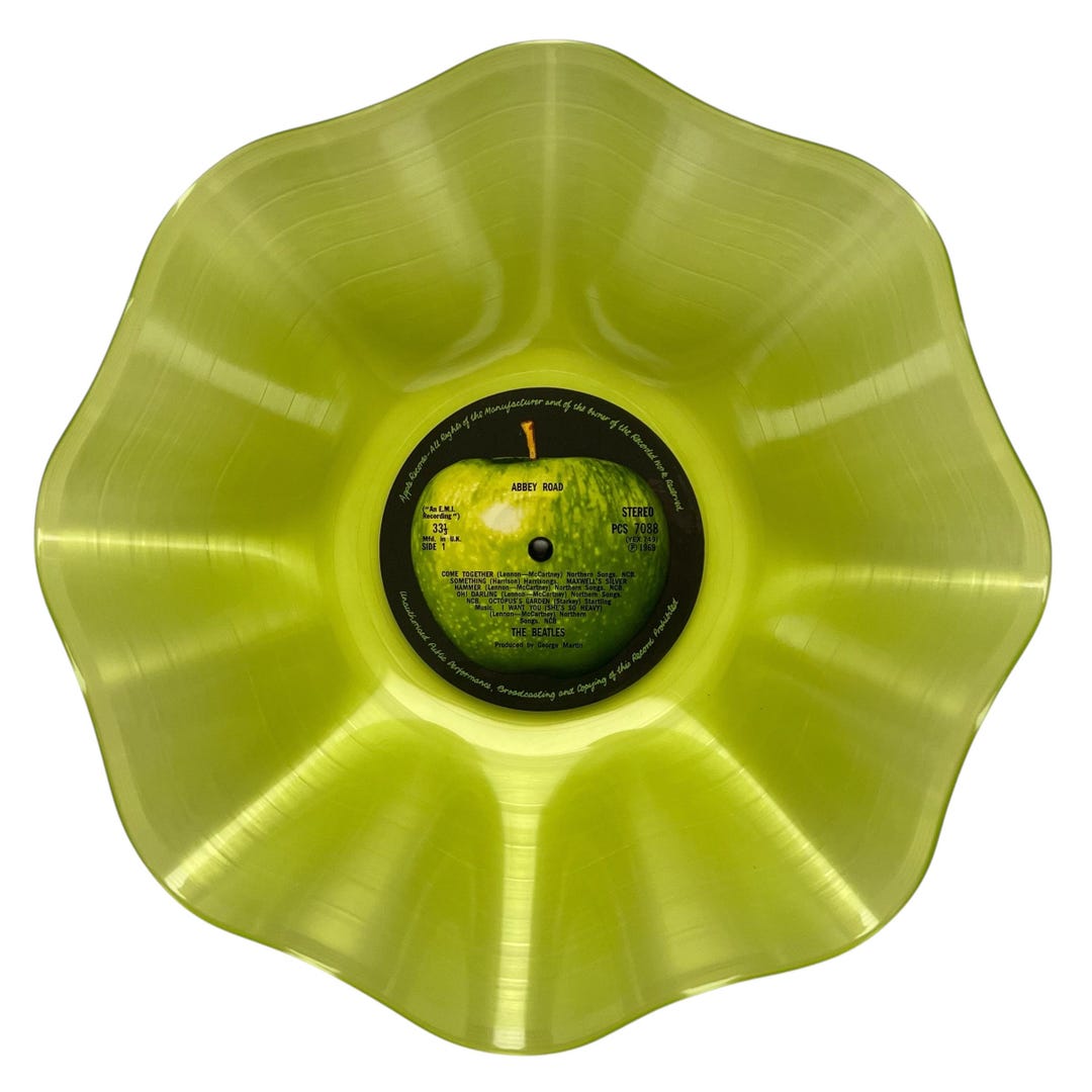 The Beatles - Abbey Road Record Bowl [TRANSLUCENT GREEN APPLE 12" Vinyl ...