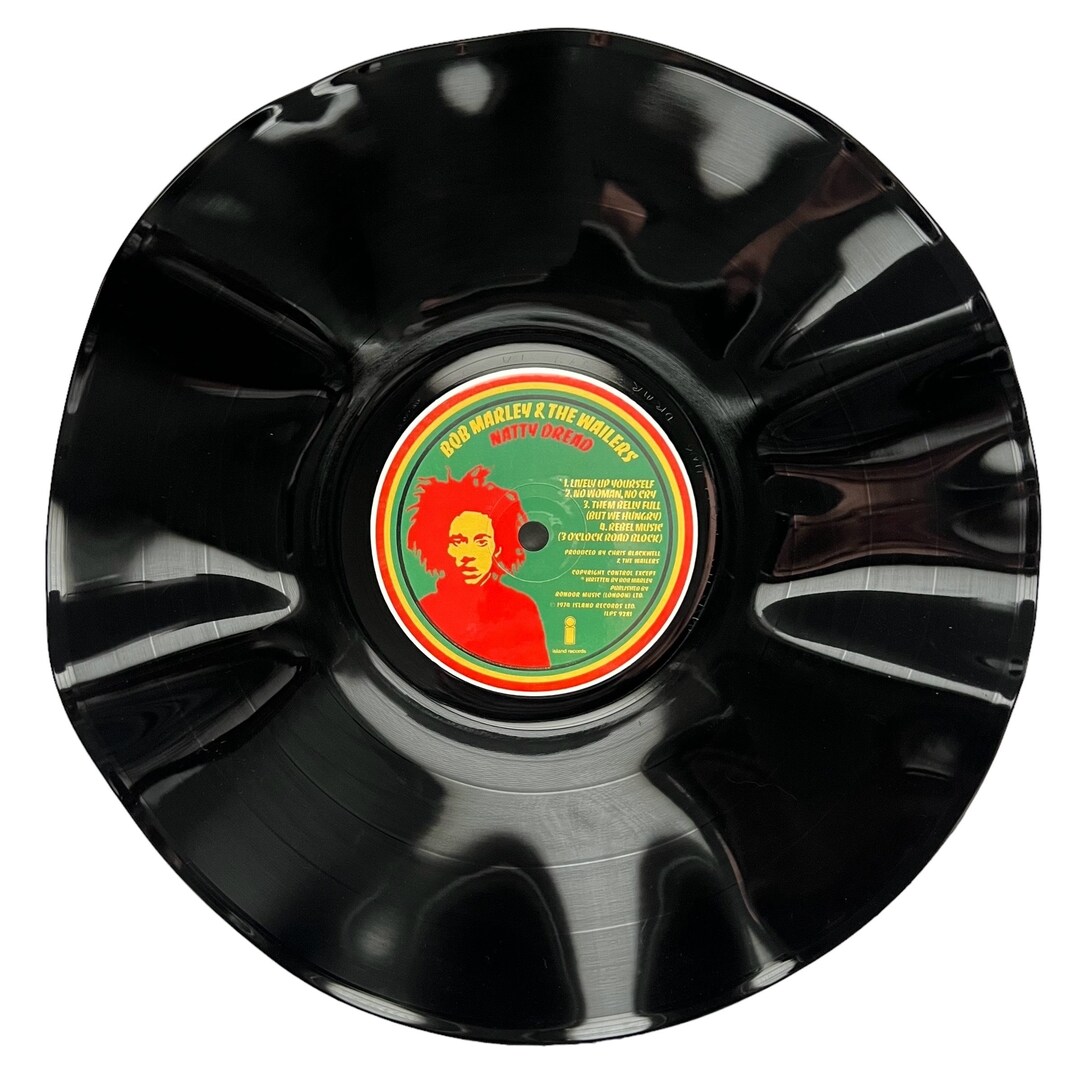 Bob Marley & the Wailers Natty Dread Platter Shaped Record Bowl BLACK ...