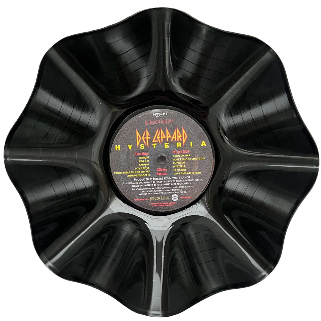 Def Leppard Hysteria Record Bowl BLACK 12 VINYL - Etsy